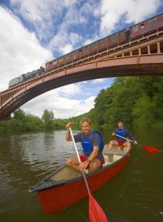 River Severn canoe trips with steam train return